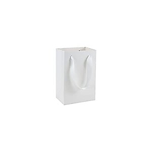 HUAPRINT White Paper Bags,White Gift Bags,Shopping Bags with Handles,30 Pack Small Gift Bags 5.25x3.75x8inch,Retail Bags,Party Favor Bags,Merchandise Business Bags,Wedding Bags