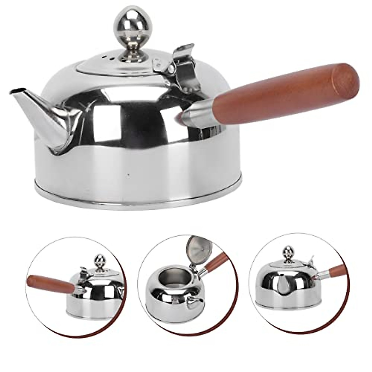 PRETYZOOM 1pc Kettle Travel Espresso Maker Travel Espresso Cup Boiling Teapot Tea Pots for Loose Tea Arabic Coffee Cups Electric Coffee Percolators Turkish Coffee Warmer 304 Stainless Steel