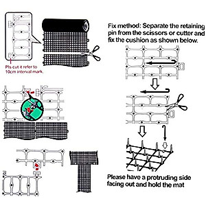Lagaga Cat Scat Mat with Spikes Prickle Strips Anti-Cats Network Digging Stopper Stopper Prickle Strip Mat 78x11 inch