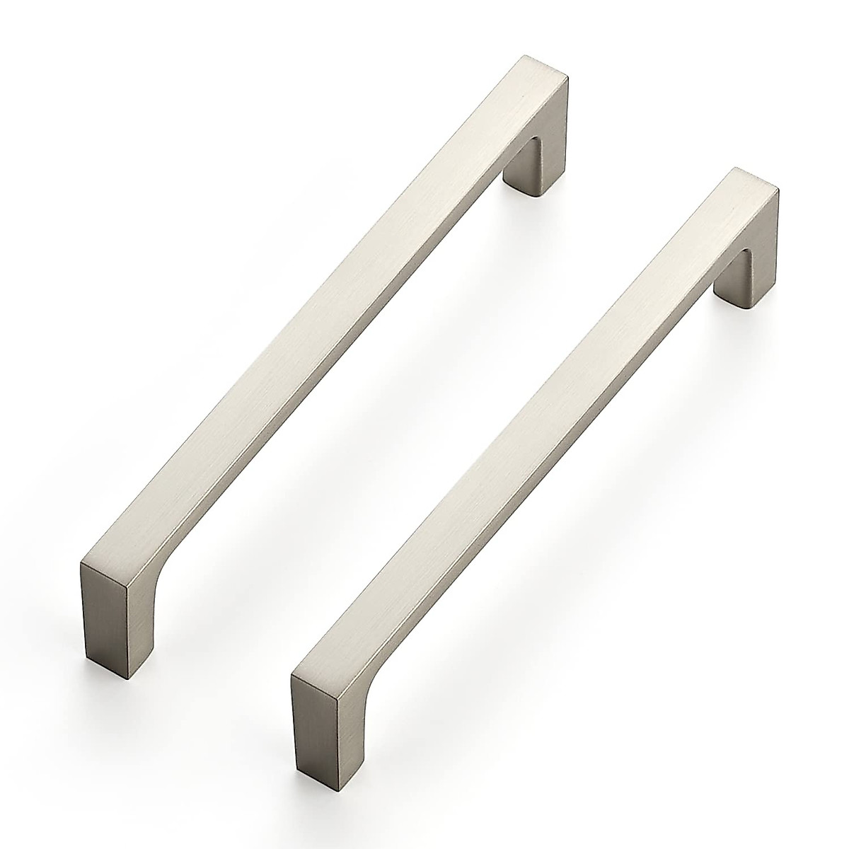 Ravinte 5 Pack Solid 5 Inch Kitchen Square Cabinet Handles Brushed Nickel Cabinet Pulls Drawer Pulls Kitchen Cabinet Hardware Kitchen Handles