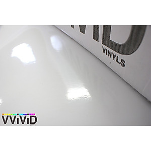 White High Gloss Realistic Paint-Like Microfinish Vinyl Wrap Roll with VViViD XPO Air Release Technology (3ft x 5ft)
