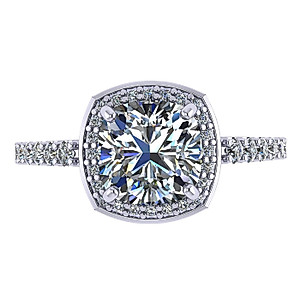 NANA Jewels 2ct Pure Brilliance Zirconia Halo Engagement Ring-Cushion Cut-April-8