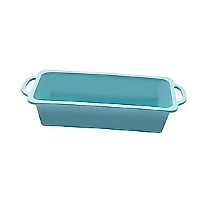 Cabilock 1pc Cake Mold Pizza Tray for Oven Square Silicone Mold French Bread Loaf Muffin Pan Nonstick Broiler Pan for Oven Silicone Toast Loaf Pan Baking Mold for Home Durable Cake Mold Pie