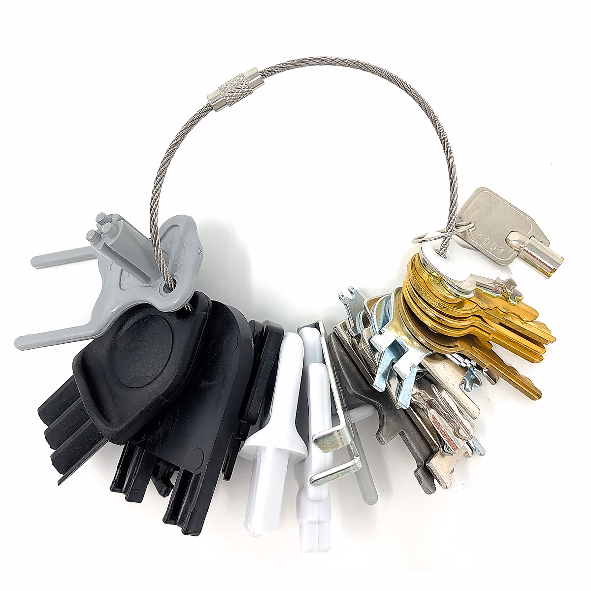 METAL MAGERY Master Dispenser Key Ring Set - 27 Most Popular Paper Towel and Toilet Paper Keys