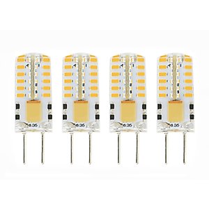 Lamsky G6.35 GY6.35 Bi-Pin Base LED Bulb 12V/24V 2.5 Watt Warm White 3000K Non-dimmable 30W Equivalent(4-Pack)