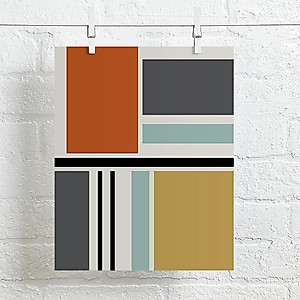 Mid-century modern poster wall art prints decor aesthetic housewarming gift for men oversized artwork (8x10" Print)