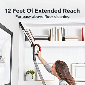 EUREKA Pet Upright Vacuum Cleaner for Home, Bagless Upright Vacuum Cleaner Swivel Steering, Powerful Lightweight Upright Vacuum Carpet and Floor, FloorRover Elite NEU630 with Tangle Free Tech, Red