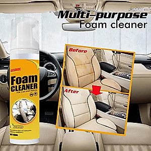 200ml Foam Cleaner For Car And House Lemon Flavor,Leather Decontamination,Strong Decontamination Cleaners Spray,Foam Cleaner,Powerful Stain Removal,Multifunctional Car Foam Cleaner Spray For Car,House