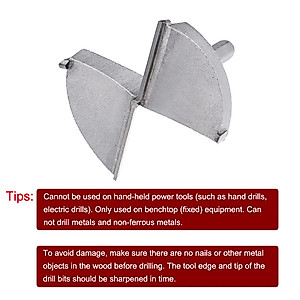 uxcell Forstner Drill Bits 80mm, Tungsten Carbide Wood Hole Saw Auger Opener, Woodworking Hinge Hole Drilling Boring Bit Cutter (Gray)