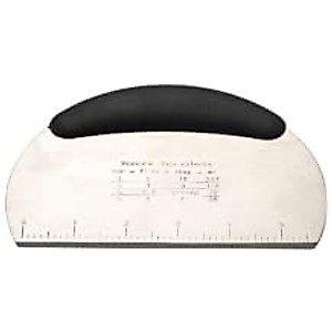 BINO Stainless Steel Dough Cutter - Black | Kitchen Scraper for Baking Bread Supplies | Professional Baking Supplies | Baking Tools | Baking Essentials | Dough Scraper | Food Scraper | Pastry Scraper