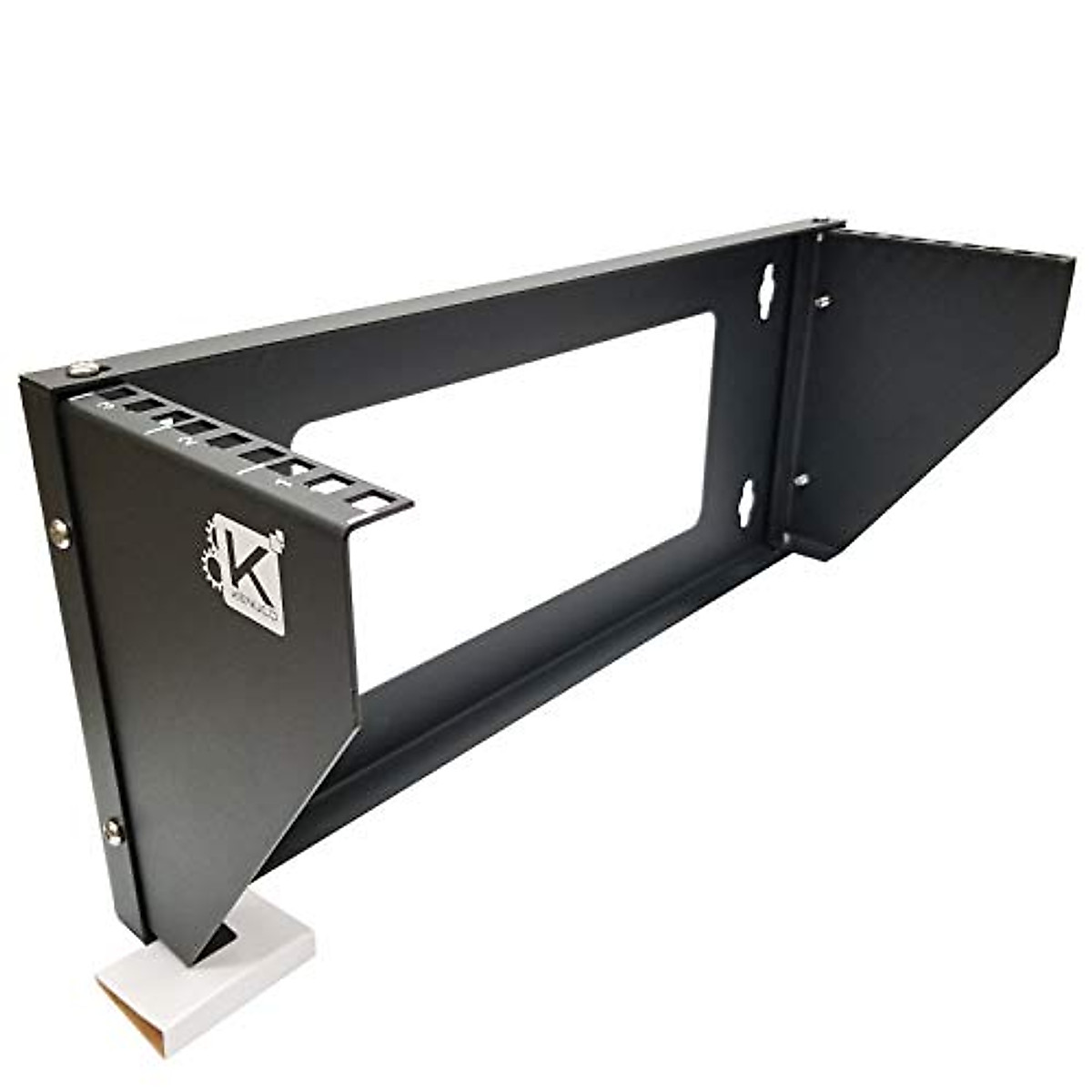 KENUCO 19 Inch Steel Vertical Rack and Wall Mountable Server Rack Mount (Black-3U)