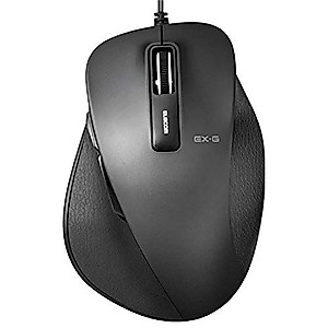 ELECOM Wired Mouse Blue LED Grip Feeling EX-G Series M Size 5 Buttons Red M-XGM10UBBK