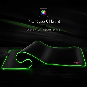 Havit Mechanical Keyboard and Mouse Combo RGB Gaming 104 Keys Blue Switches Wired USB Keyboards with Detachable Wrist Rest, Programmable Mouse, RGB Large Gaming Mouse Pad for PC Gamer Computer Desktop