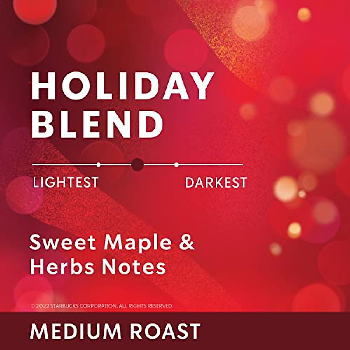 Starbucks Holiday Blend Medium Roast Coffee Single-Cup Coffee for Keurig Brewers, Herbal & Sweet Maple Notes, 10 Count (Pack of 6)