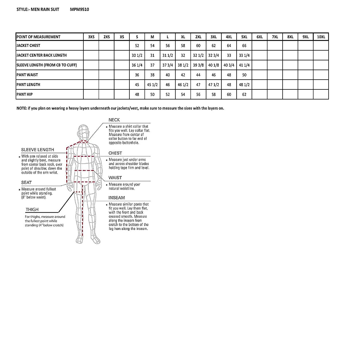 Milwaukee Leather MPM9510 Men's Black and Orange Motorcycle Water Resistant Rain Suit w/Hi-Vis Reflective Tape - Medium