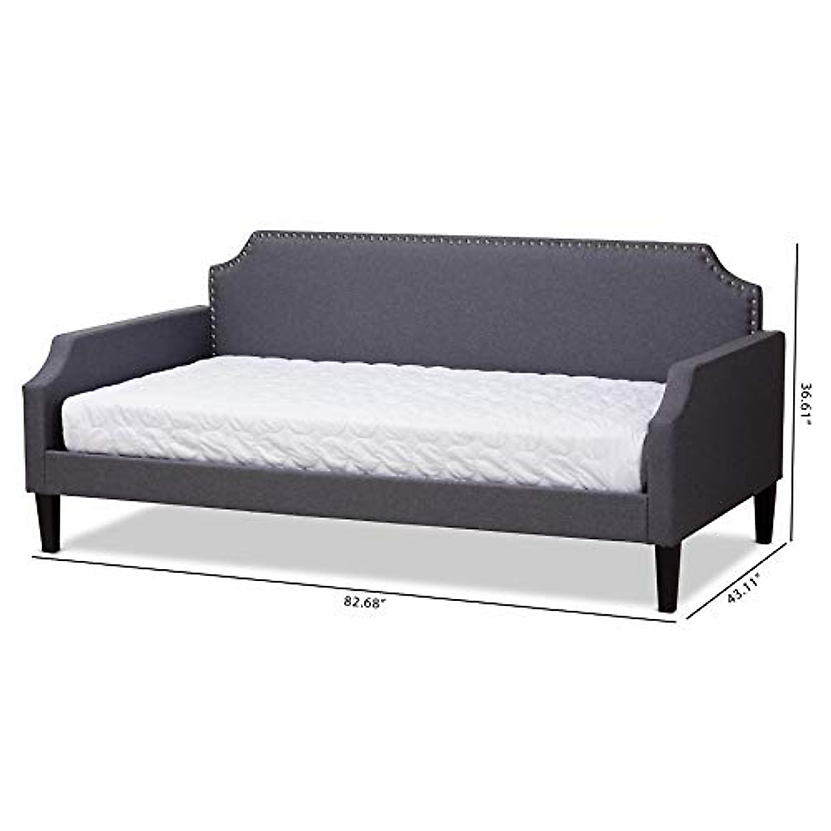 Baxton Studio Daybeds, Twin, Grey