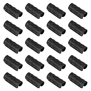 Waziaqoc 20PCS Black Greenhouse Clamps, 32mm/1.26" ABS Snap Clamps Garden Buildings Tube Clips for Greenhouse Film Shading Cloth Row Cover