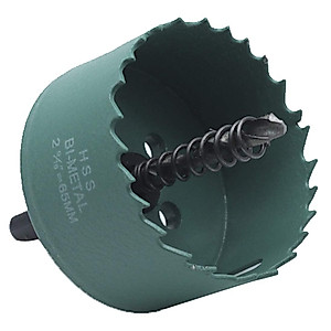 LC LICTOP 65mm/2.5 Inch BI-Metal Wood Hole Saws Bit Cut Smooth and Fast for Cornhole Board Metal Plastic Fiberboard,Green