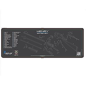 Golden Boy Gun Cleaning Mat - Schematic (Exploded View) Diagram Series Rifle 3 mm Padded Pad Protects Your Firearm Magazines Bench Table Surfaces Oil Solvent Resistant