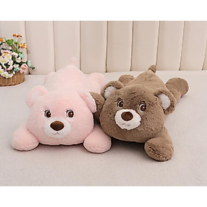 XMV 26 inch 5 lbs Bear Weighted Stuffed Animals, Large Weighted Plush Animal, Cute Plush Toy Pillow, Soft Bear Plushie Gifts for Adults, Kids, Boys and Girls(Brown)