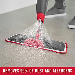 Rubbermaid Reveal Spray Microfiber Floor Cleaning Kit for Laminate & Hardwood Floors, Spray Mop with Reusable Washable Pads, Commercial