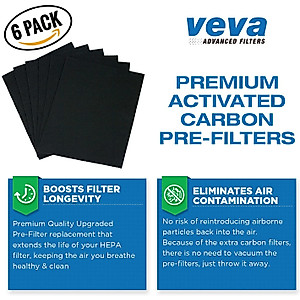 VEVA PREMIUM HEPA FILTER & 6 CARBON PRE-FILTERS
