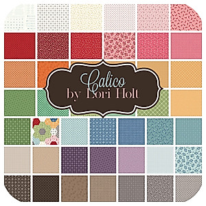 Calico Fat Quarter Bundle (37 Pieces) by Lori Holt for Riley Blake 18 x 21 inches (45.72 cm x 53.34 cm) Fabric cuts DIY Quilt Fabric