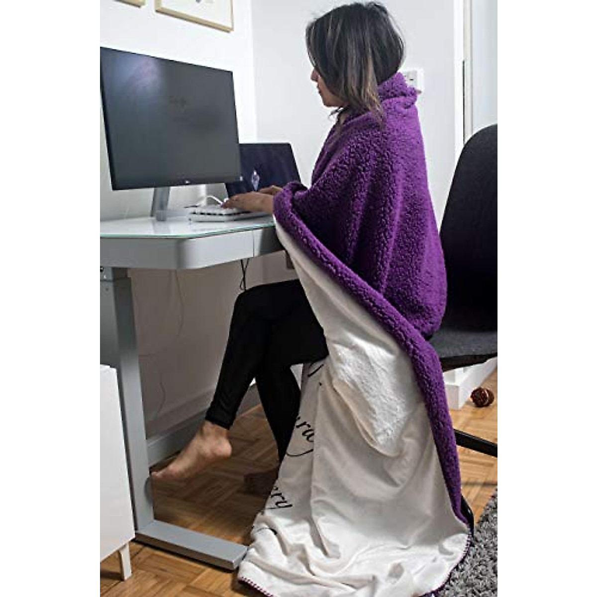 Plant Based Pros Healing Blanket with Inspirational Message of Love Hope Happiness Health - Super Soft Throw Blanket is The Perfect Recovery Blanket or Cancer Gift for Men and Women - Teal Blanket