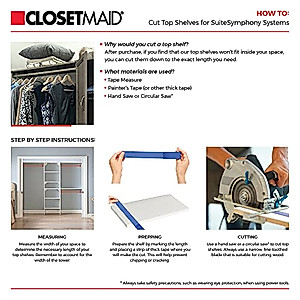 ClosetMaid 1936340 SuiteSymphony Modern 25-Inch Closet Organizer with Shelves, 2-Doors and 4-Drawers, Natural Gray