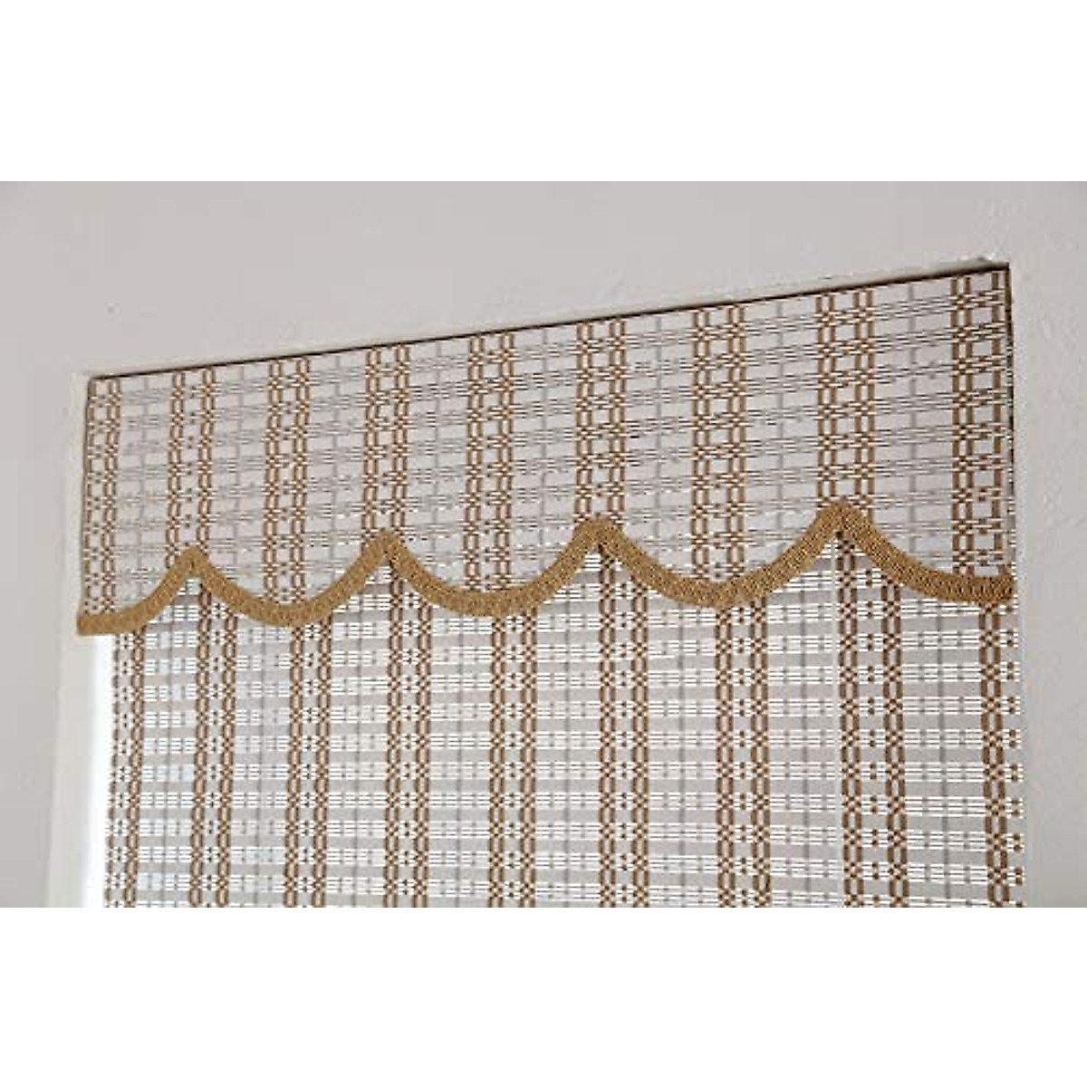 BCGT Patio Paradise Roll up Shades Roller Shade Outdoor Shade Blind Pull Shade Privacy Screen Porch Deck Balcony Pergola Trellis Carport, White, Wide 85cm/105cm/125cm/145cm Choose