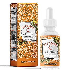 LilyAna Naturals Vitamin C Serum for Face - Face Serum with Hyaluronic Acid and Vitamin E, Anti Aging Serum, Reduces Age Spots and Sun Damage, Promotes Collagen and Elastin (1oz)