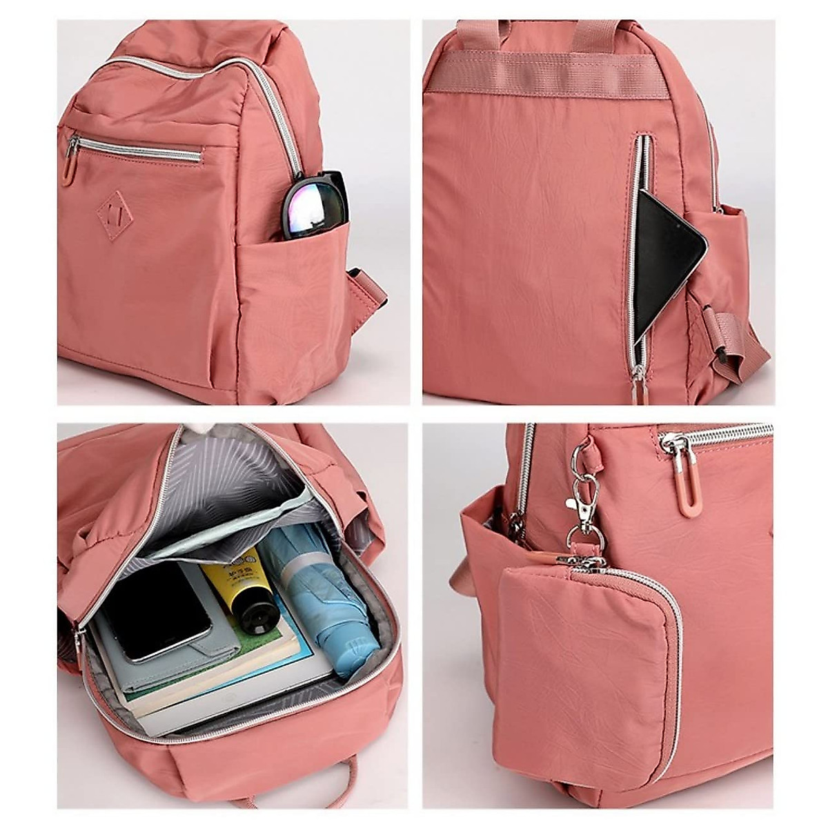 Small Backpack womens backpack purse Mini Casual Lightweight Daypack Backpacks for Women and Girls (C-Black)