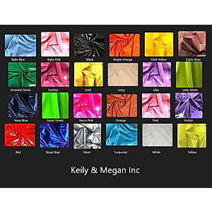 Keily & Megan Inc, 54" Wide Dancewear Shiny Stretch Faux Latex Vinyl Fabric (Baby Blue, 1 Yard)