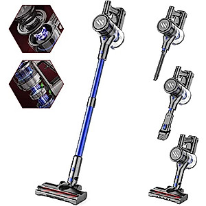 Tvwio Cordless Vacuum Cleaner, Cordless Vacuum with 23Kpa Super Suction, 80000 RPM High-Speed Brushless Motor, Up to 35 Mins Runtime Lightweight Handheld Vacuum Cleaner for Hardwood Floor Carpet