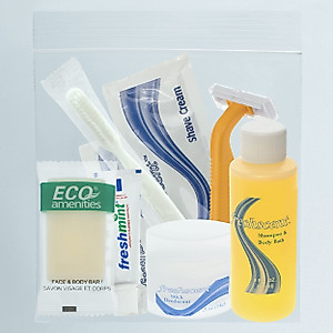 Moda West 24 Kits - Bulk Case of Wholesale Adult Basic Toiletries for Men, Women, Travel, Charity