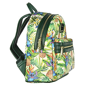 Loungefly Disney Lilo & Stitch Hawaiian Pineapple All Over Print Mini Backpack