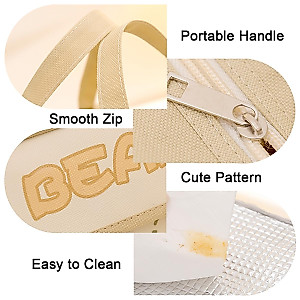 Kawaii Lunch Bag Picnic Bag Large Insulated Bag for Women Reusable Tote Bag Aesthetic Lunch Box for Hot or Cold Handbags