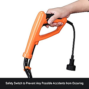 Kapoo Working Depth Electric Garden Tiller Electric Cultivator 14 Inch 8.5 Amp Tilling Width 8-Inch Electic Trillerbb05,Black Orange