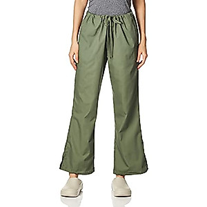Cherokee Women's Plus Size Flare Leg Drawstring Scrub Pant, Olive, XX-Large