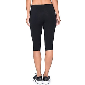 Danskin womens Capri athletic leggings, Black, Small US