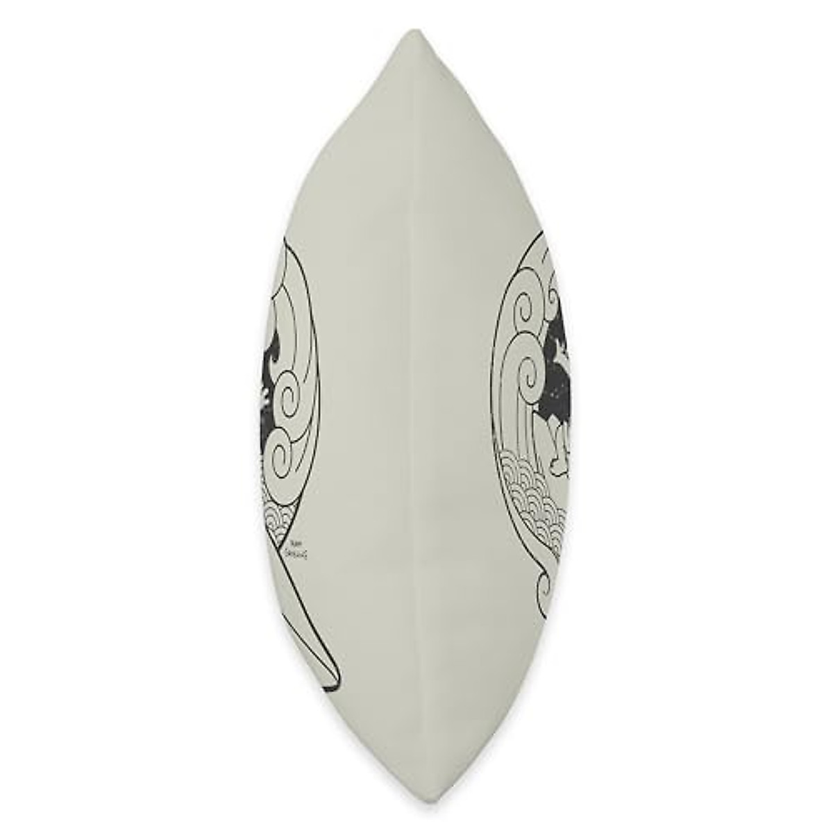 20th Century Television The Simpsons Bart Surfing Japanese Woodblock Throw Pillow, 18x18, Multicolor