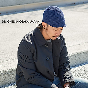 CHARM Mens Kufi Beanie Hat - Brimmed Skull Cap Cotton Chemo Billed Hats Black