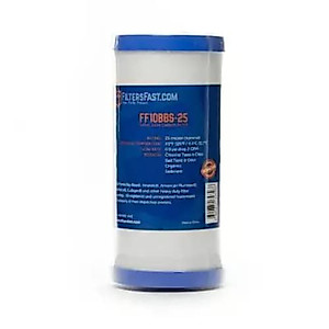 Filters Fast FF10BBS-25 Compatible Replacement for GE FXHTC and Compatible Replacement for Pentek RFC-BB Carbon Water Filter Cartridge, 10x4.5 Inch