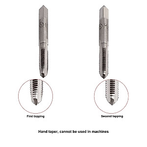 TERNENCE Chastity Cage Device Accessories M6x11mm Stainless Steel Cone Point Hexagon Socket Grub Screws 15pcs and 6mm X 1 Taper and Plug Tap Hand Thread M6 X 1mm Pitch 2pcs (M6)