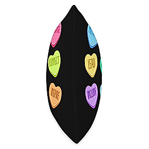 Valentine's Day Daycare Teacher Outfits Nanny Nanny Childcare Valentine's Day Pastel Candy Heart Throw Pillow, 16x16, Multicolor