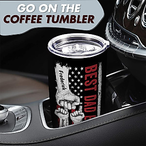 wowcugi Personalized Dad Tumbler 20oz 30oz My Favorite People Call Me Dad Stainless Steel Tumblers Coffee Travel Mug Cup Birthday Fathers Day Gifts From Daughter Son