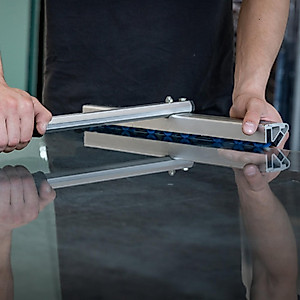 awagas Glass Tile Cutter, 90cm (35.43 in) Large T-Shaped Glass Cutting Tool, Glass Cutting Tools with Accurate Scales, Straight Cutter for Glass Ceramic Tile Vitrified Brick of 3-12mm with Auto Oiling