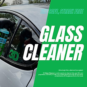 3D Glass Cleaner - Ready to Use, Tint Safe, Streak Free Glass Cleaner - 16oz.