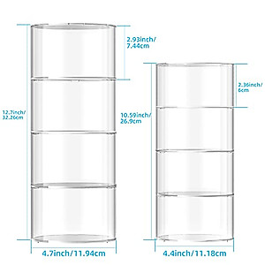 Belt Organizer Masqudo Acrylic 8 Pack Belt Holder Dispaly Case Storage Holder for Watches, Jewelry, Makeup, Bracelets, Rings