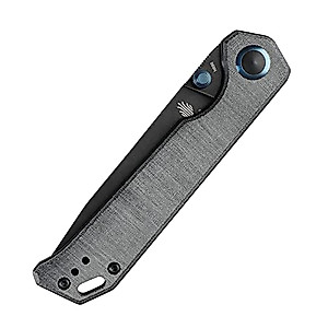 Kizer Begleiter 2 Folding Pocket Knife with N690 Blade, Black Micarta Knife with Thumb Stud, Deep Carry Clip for EDC-V4458.2E6